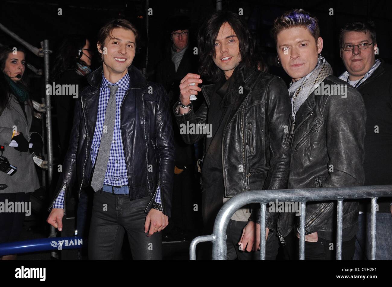 Ryan Follese, Ian Keaggy, Nash Overstreet, of Hot Chelle Rae, leave the ...