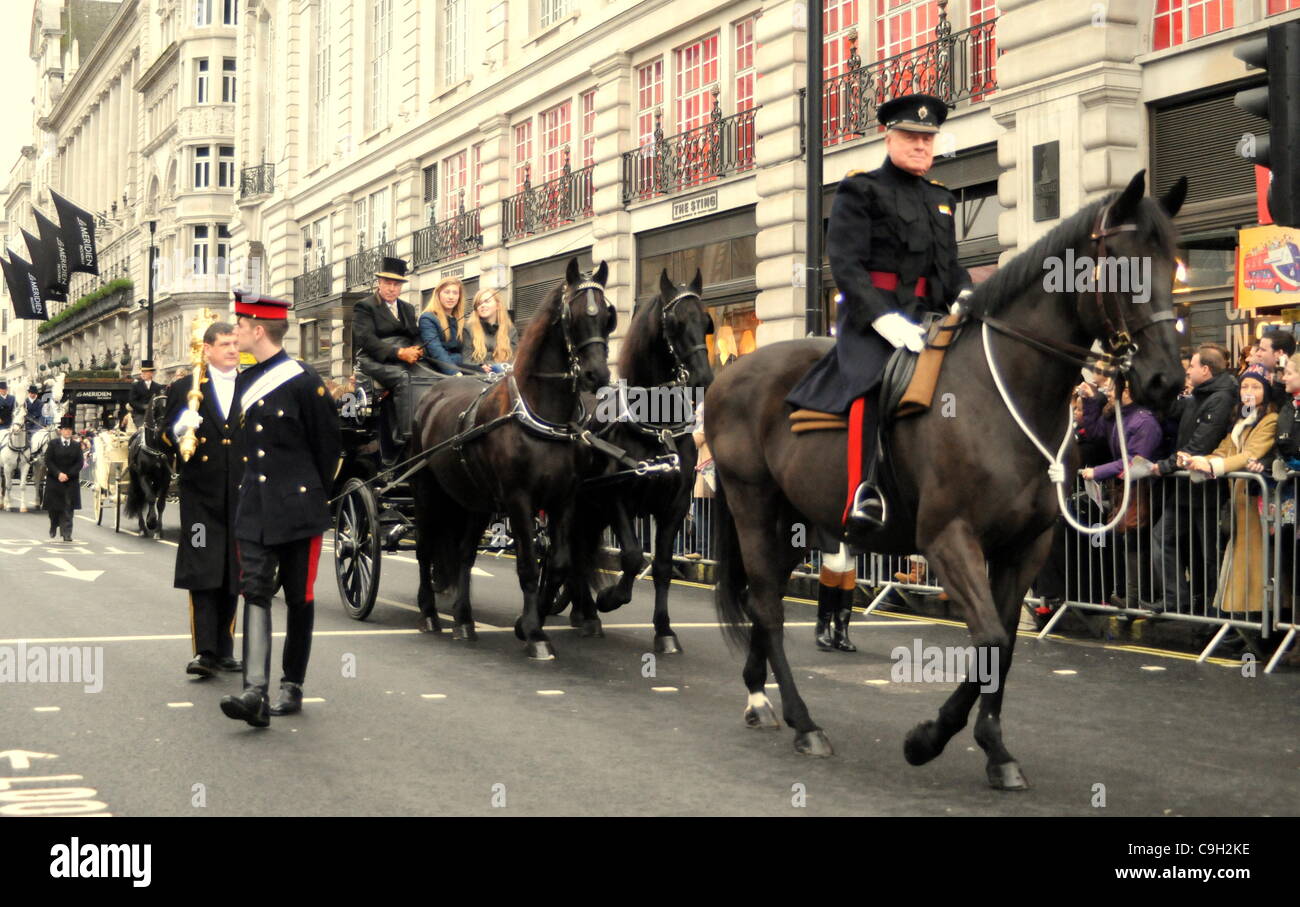 Military coach and horses at the London's New Year's Day Parade. 01/01 ...