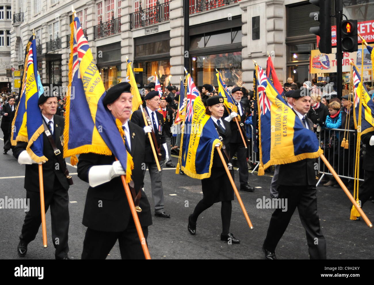 The Royal Legion marching during London's New Year's Day Parade. 01/01 ...