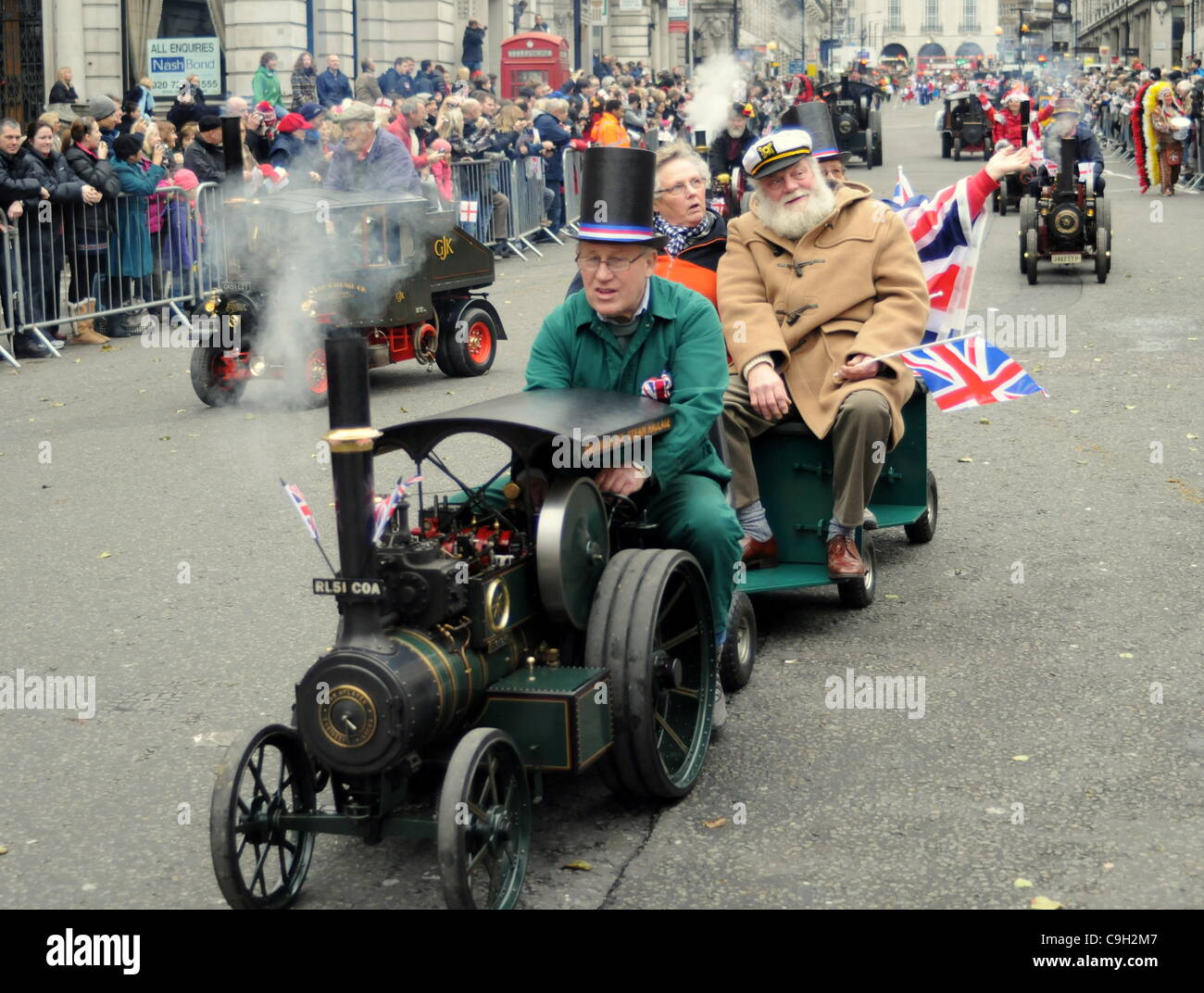 Miniature steam train during London's New Year's Day Parade. 01/01/12 ...