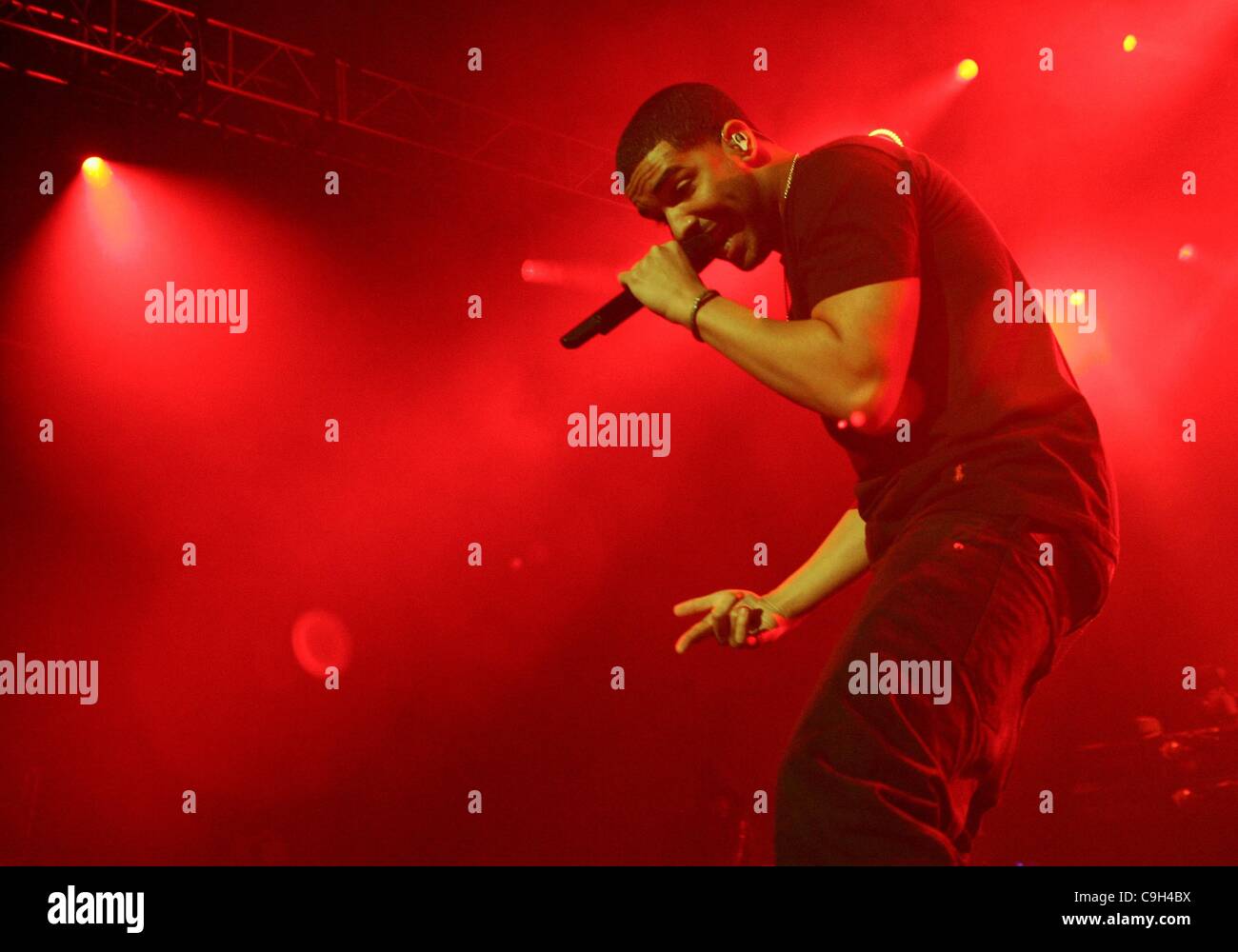 Drake on stage for Drake New Year's Day Concert at The Joint, Hard Rock ...