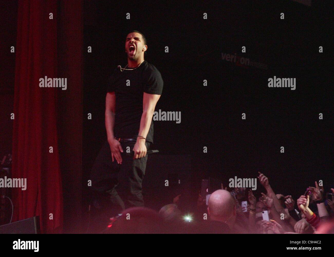 Drake on stage for Drake New Year's Day Concert at The Joint, Hard Rock ...