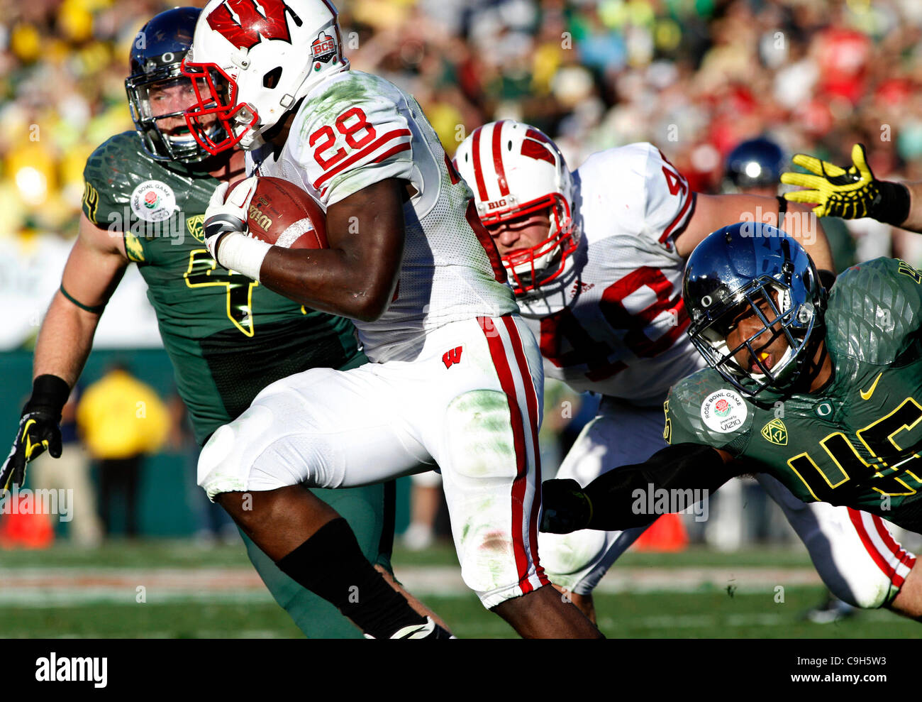 Jan. 2, 2012 - Pasadena, California, U.S - Wisconsin RB Montee Ball ...