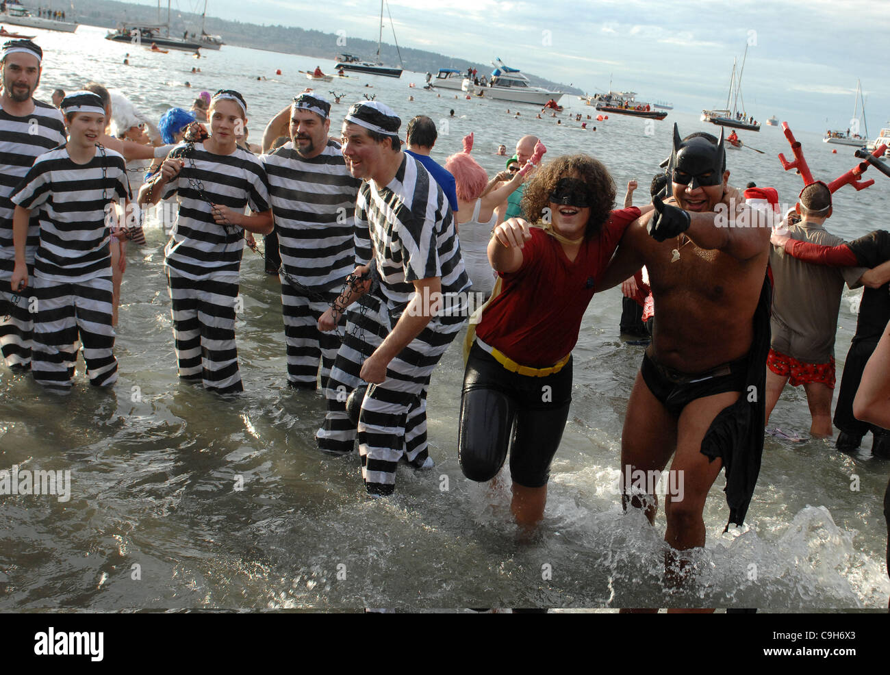 Hundreds of people participated in the 92nd annual Polar Bear Swim 2012 ...