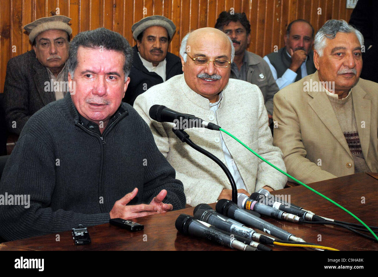 Awami National Party (ANP) leader, Afrasyab Khattak addresses press ...