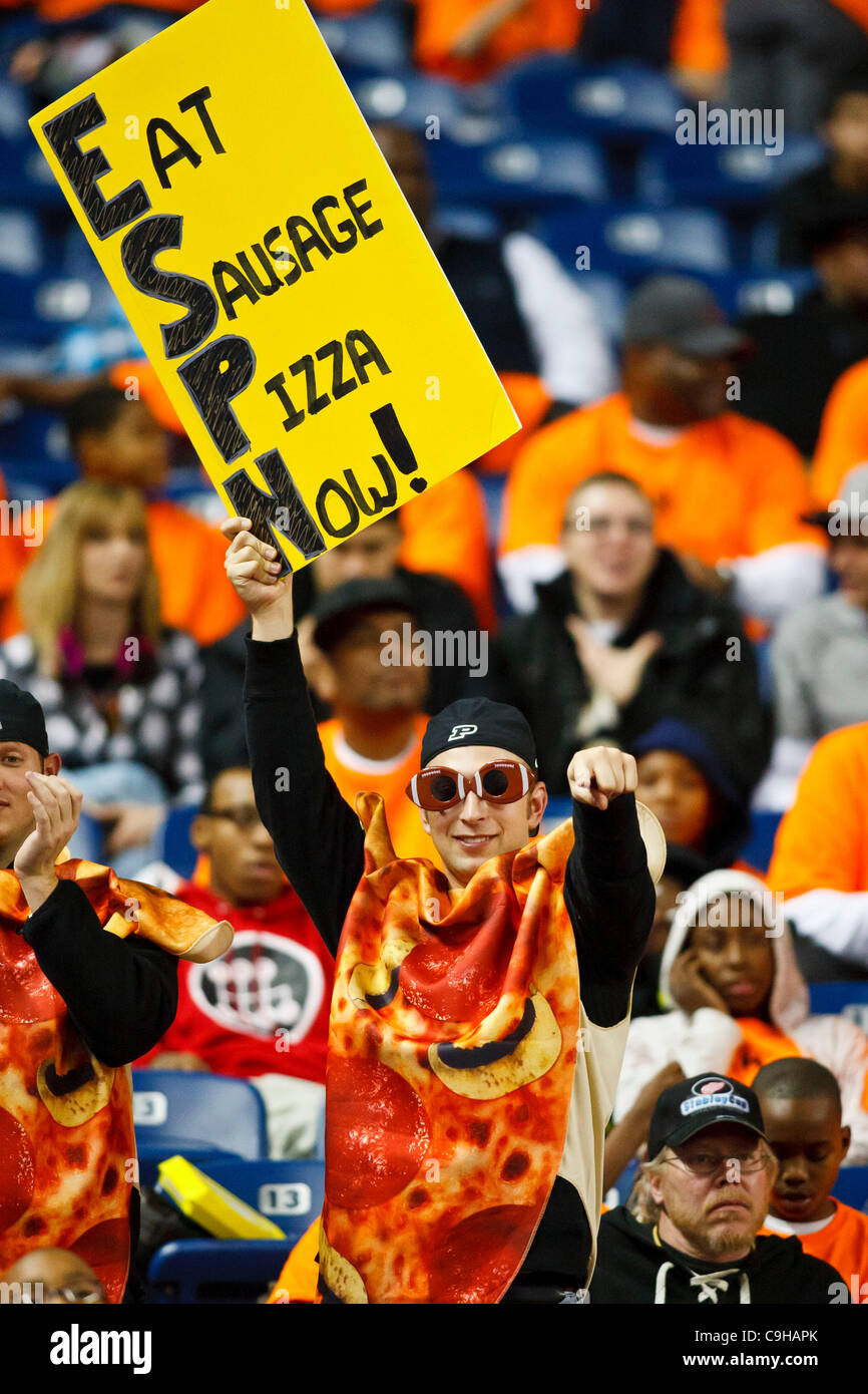 Dec. 27, 2011 - Detroit, Michigan, U.S - A fan's displays his ...