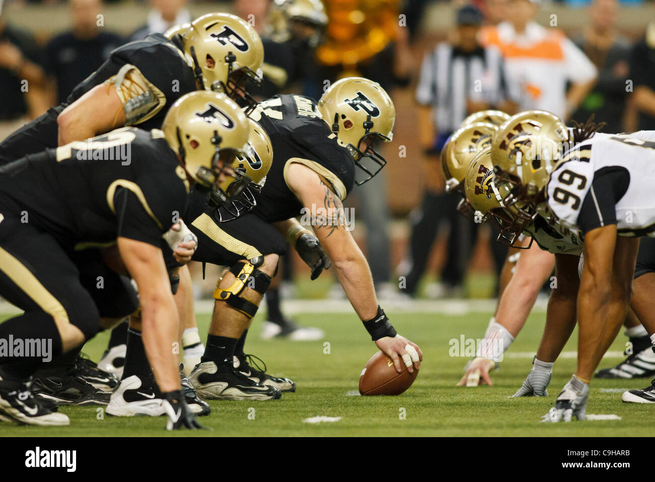 Dec. 27, 2011 - Detroit, Michigan, U.S - The Purdue offensive line ...