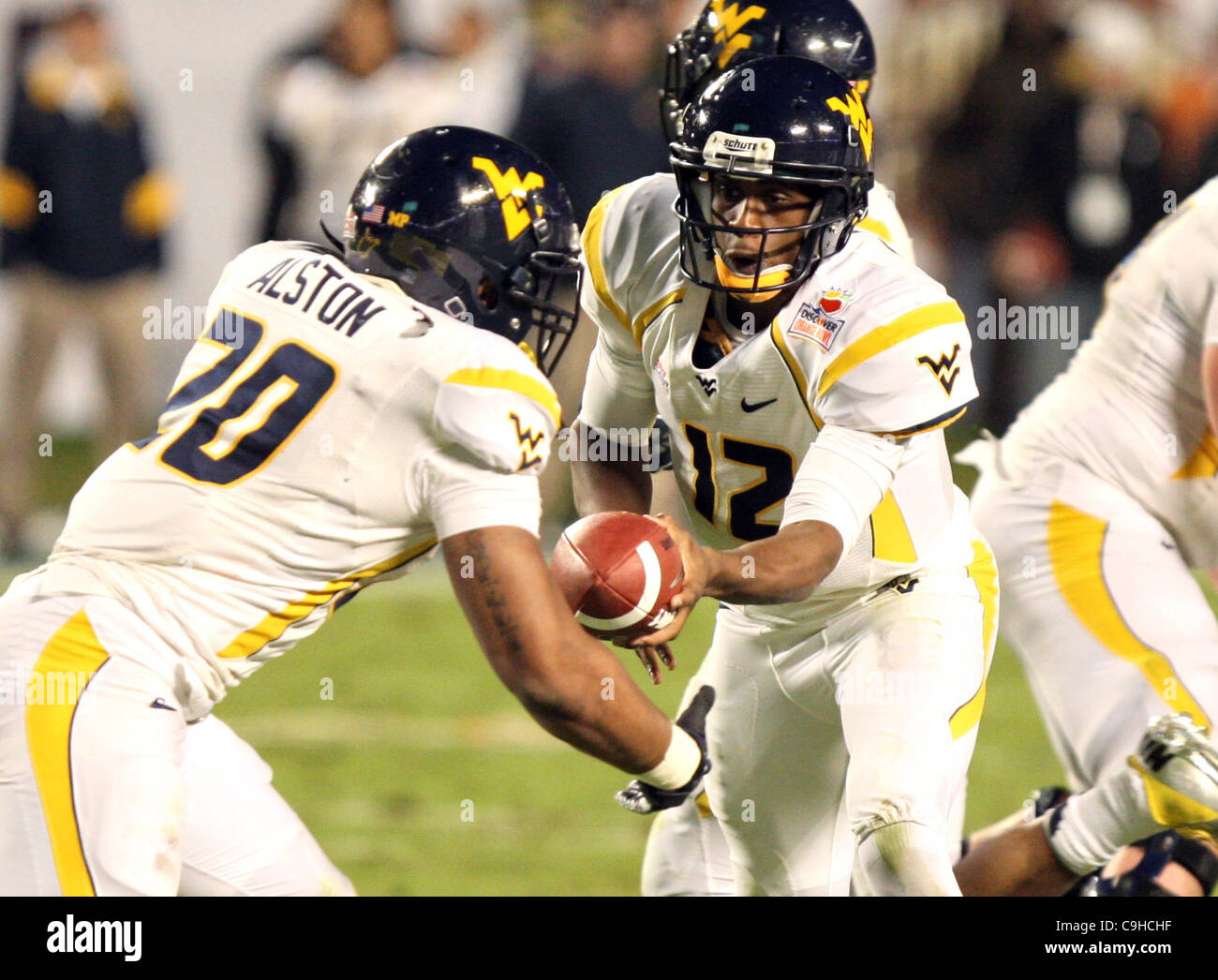 Jan. 4, 2012 - Miami Gardens, Florida, U.S - West Virginia quarterback ...