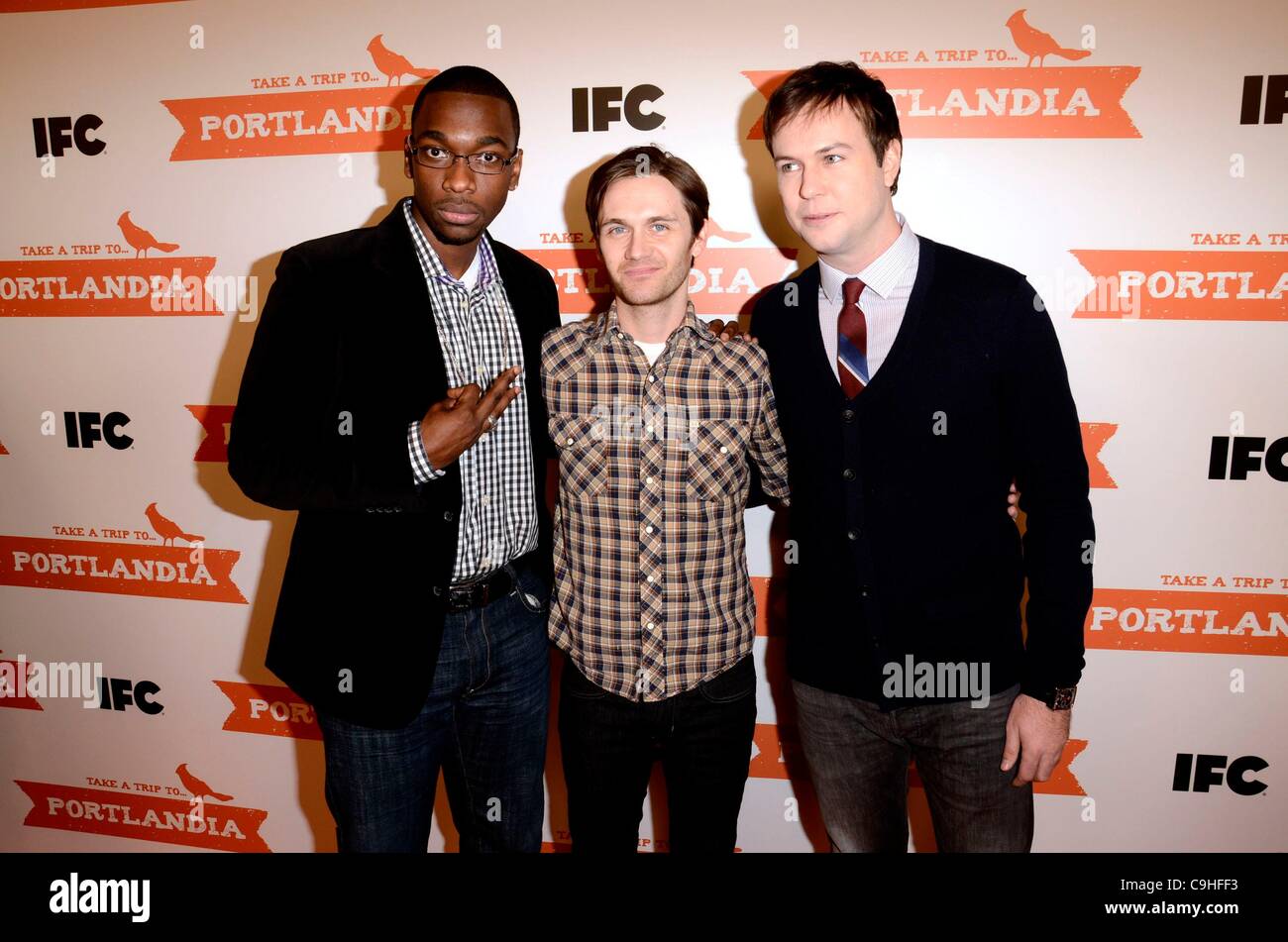 Jay Pharoh, Paul Brittain, Taran Killam at arrivals for PORTLANDIA ...