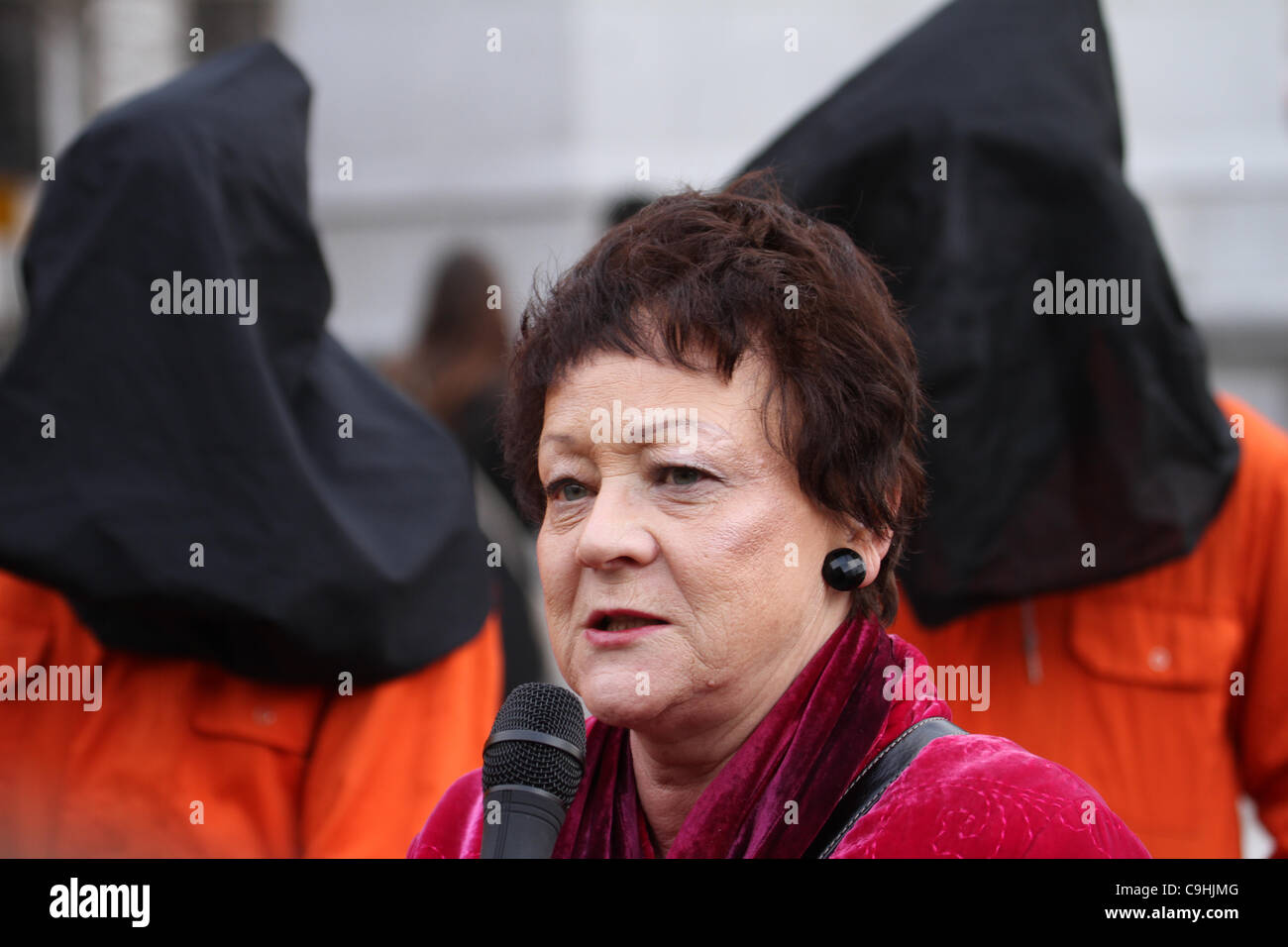 London Guantanamo Rally, protester, Shaker Aamer, prisoners Stock Photo ...