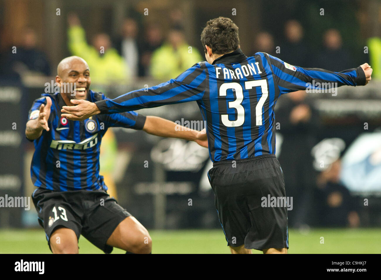 (L-R) Maicon, Marco Davide Faraoni (Inter), JANUARY 7, 2012 - Football ...