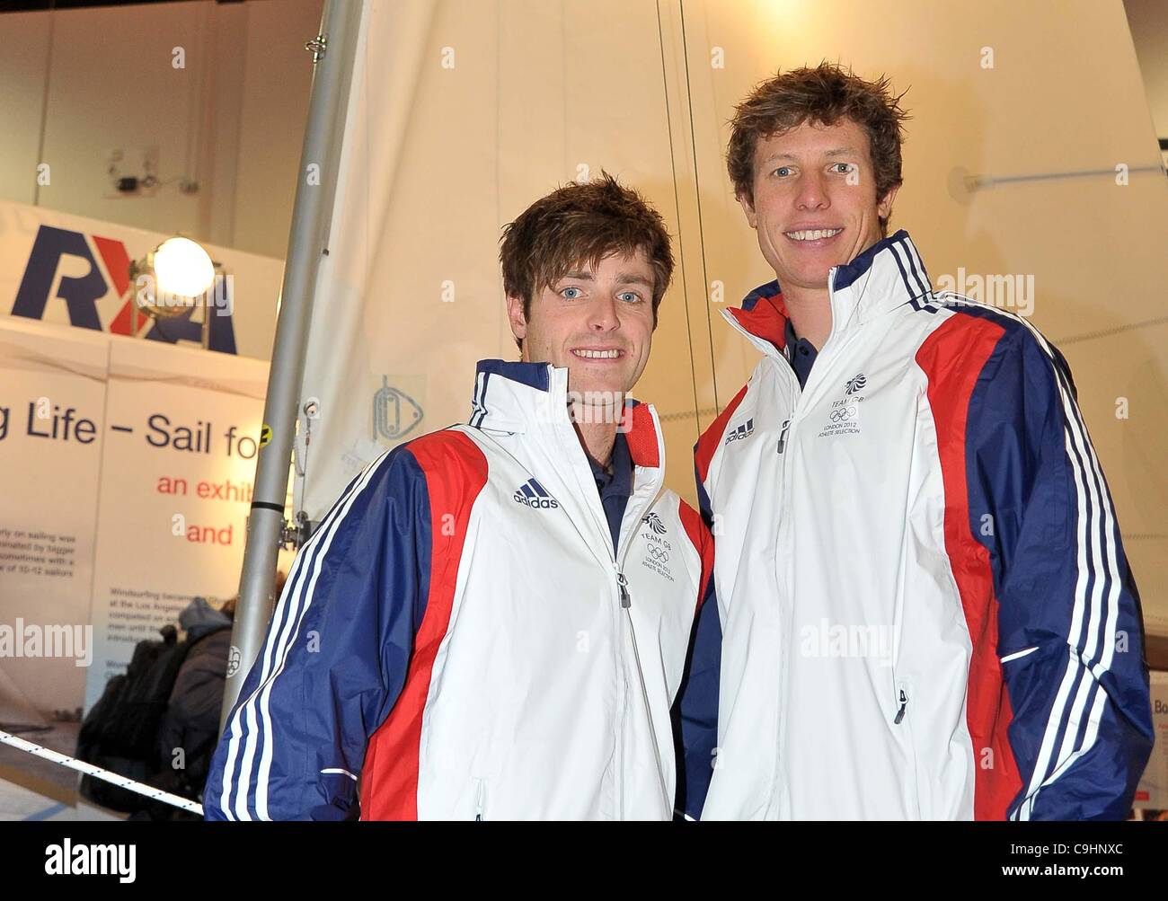 ExCel, LONDON, UK, Monday 09/01/2012. Luke Patience (left) and Stuart ...