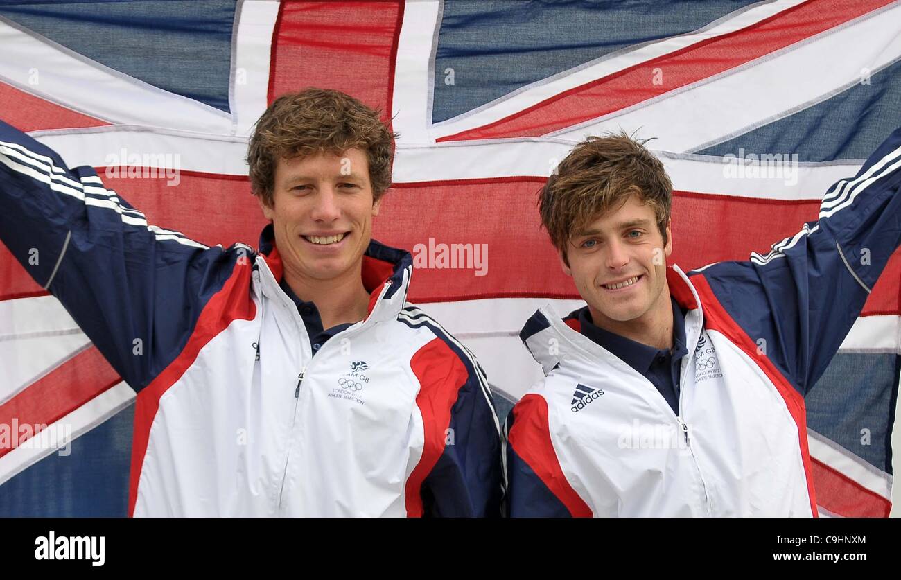 ExCel, LONDON, UK, Monday 09/01/2012. Luke Patience (right) and Stuart ...