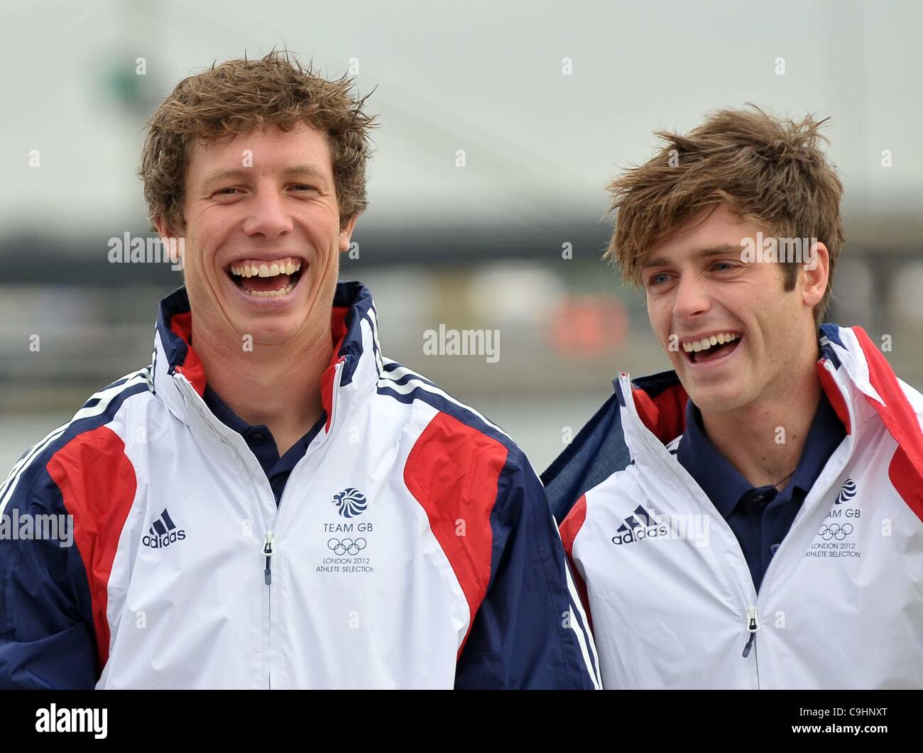 ExCel, LONDON, UK, Monday 09/01/2012. Luke Patience (right) and Stuart ...