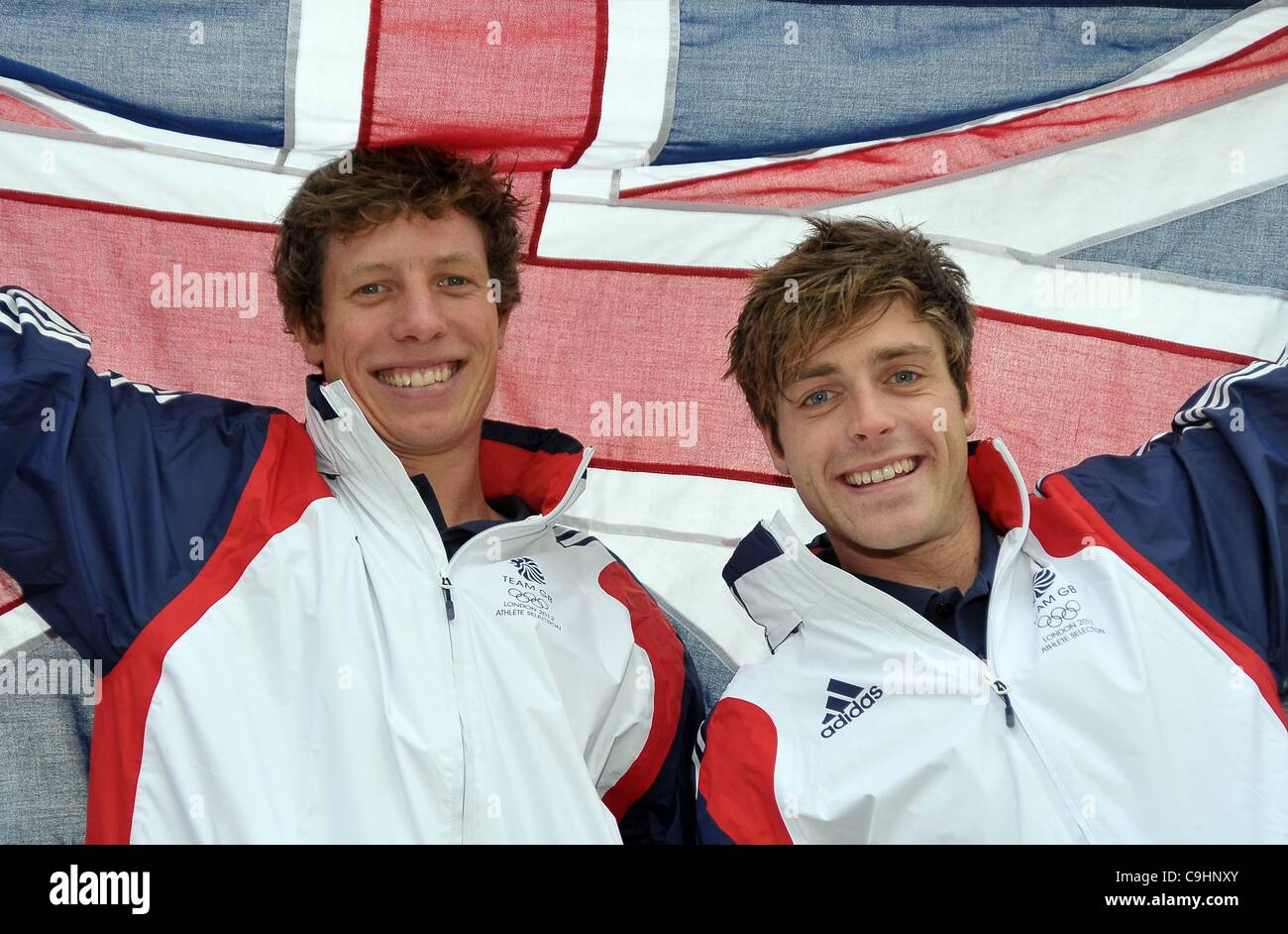 ExCel, LONDON, UK, Monday 09/01/2012. Luke Patience (right) and Stuart ...