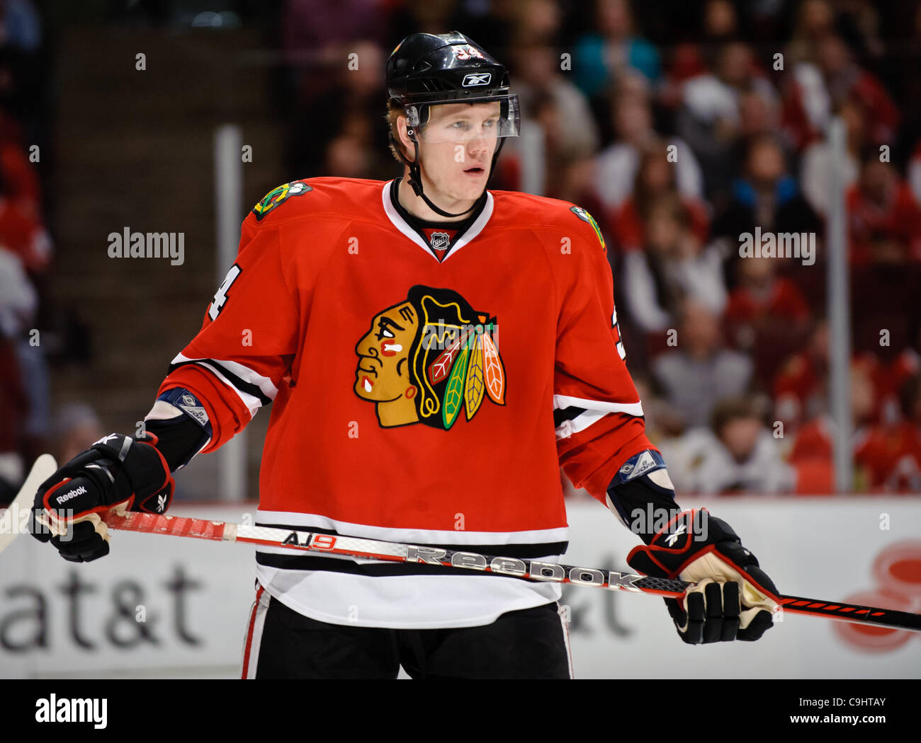 Jan. 06, 2012 - Chicago, Illinois, U.S - Chicago defenseman Dylan Olsen ...
