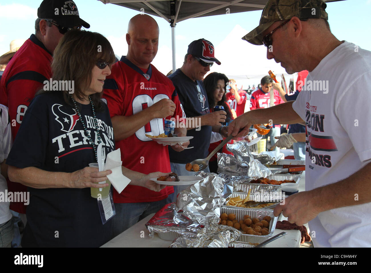 Jan. 7, 2011 - Houston, Texas, U.S - Houston Texans fans tailgating ...
