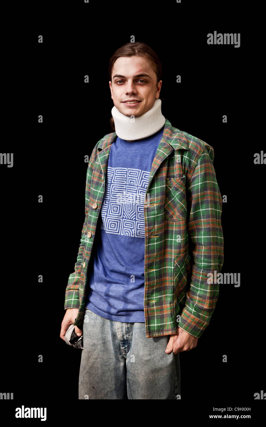 11/27/2011 -- San Mateo, CA, U.S.A -- Scott Olsen, 24, the Marine who ...