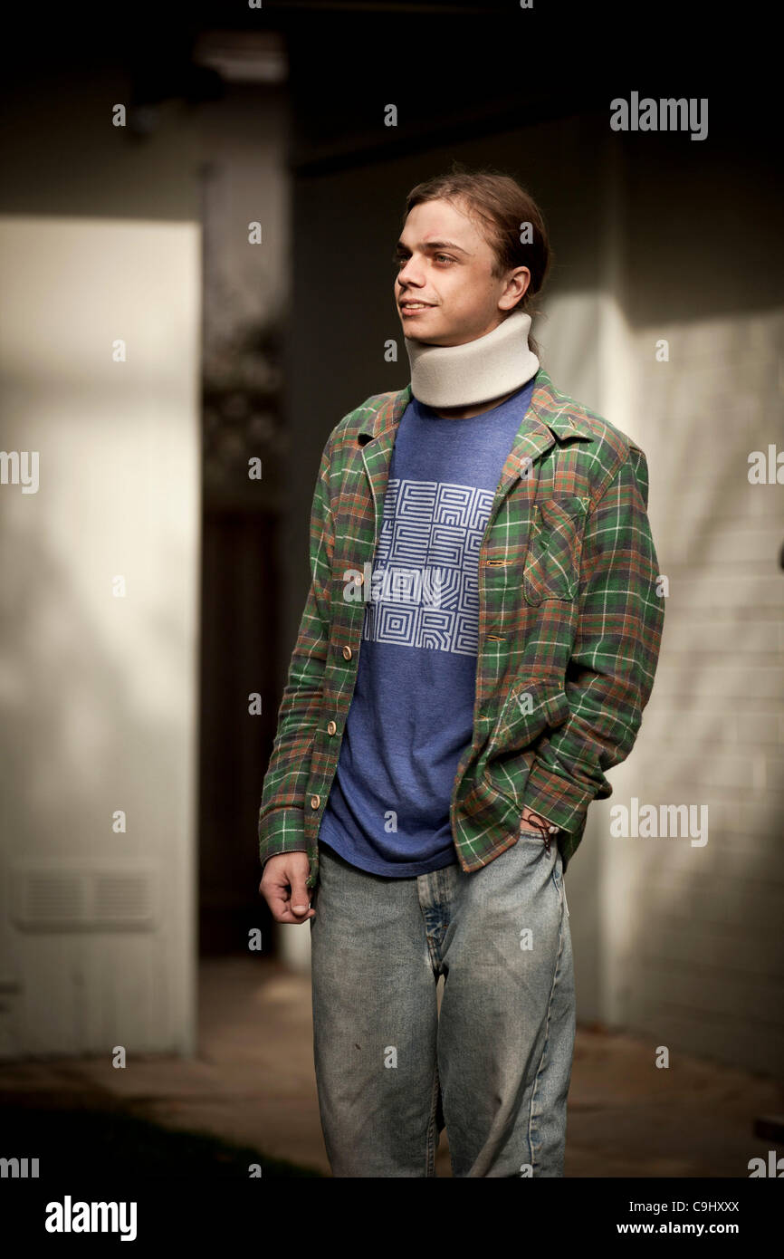 11/27/2011 -- San Mateo, CA, U.S.A -- Scott Olsen, 24, the Marine who ...