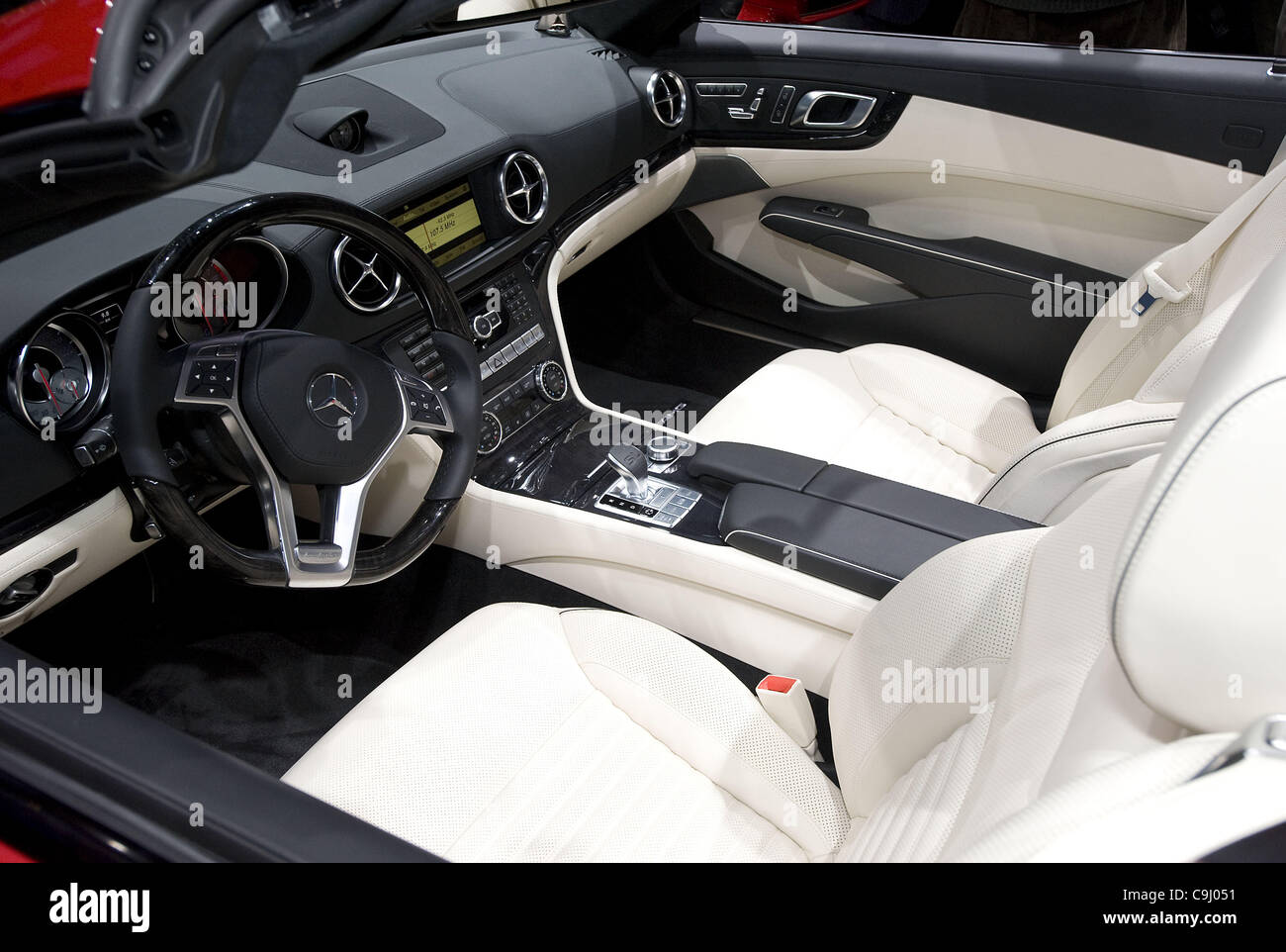 Jan. 9, 2012 - Detroit, Michigan, U.S - Mercedes SL interior on display ...