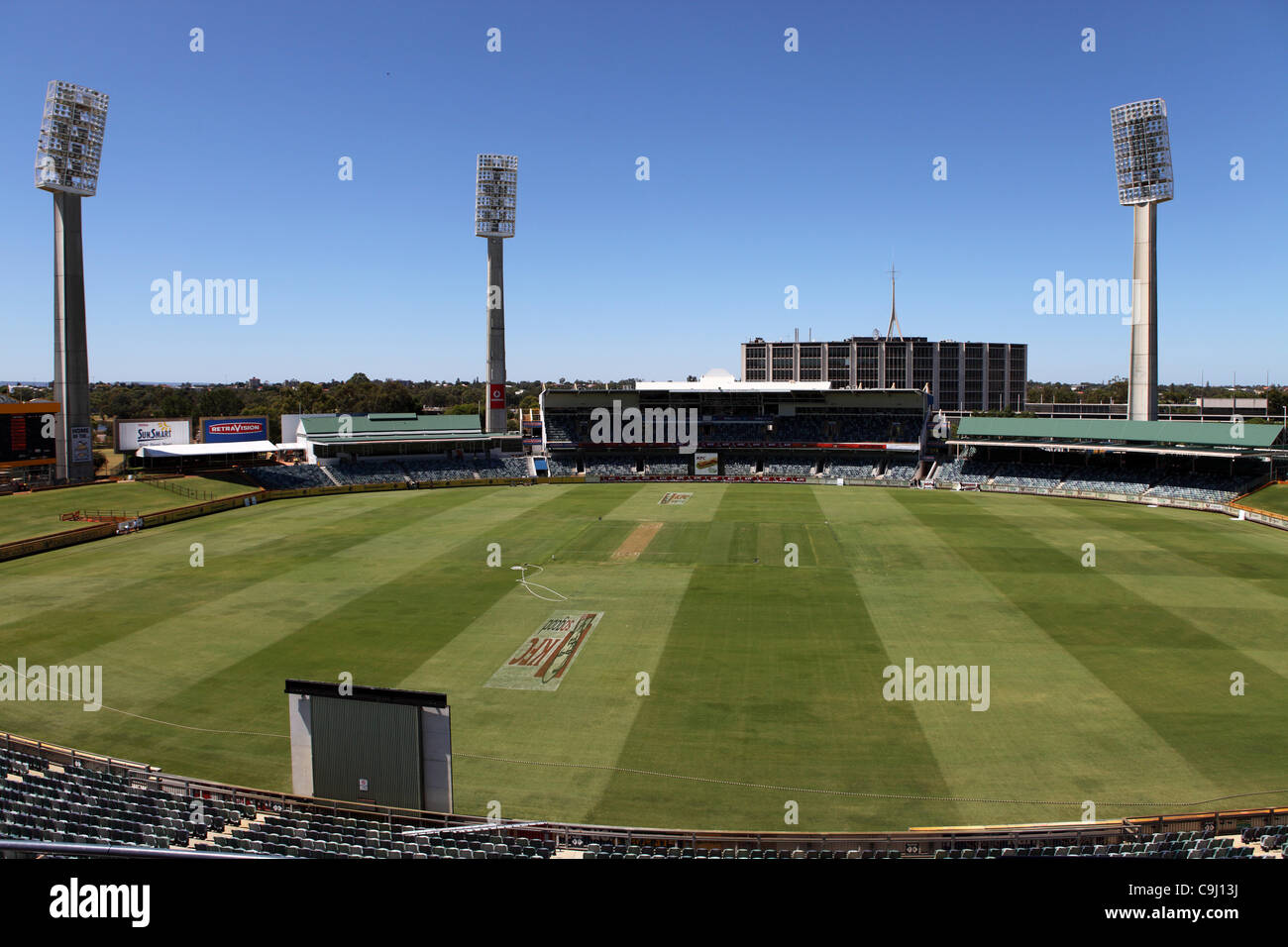Looking towards the Members' and Lillee Marsh Stand at the Western ...