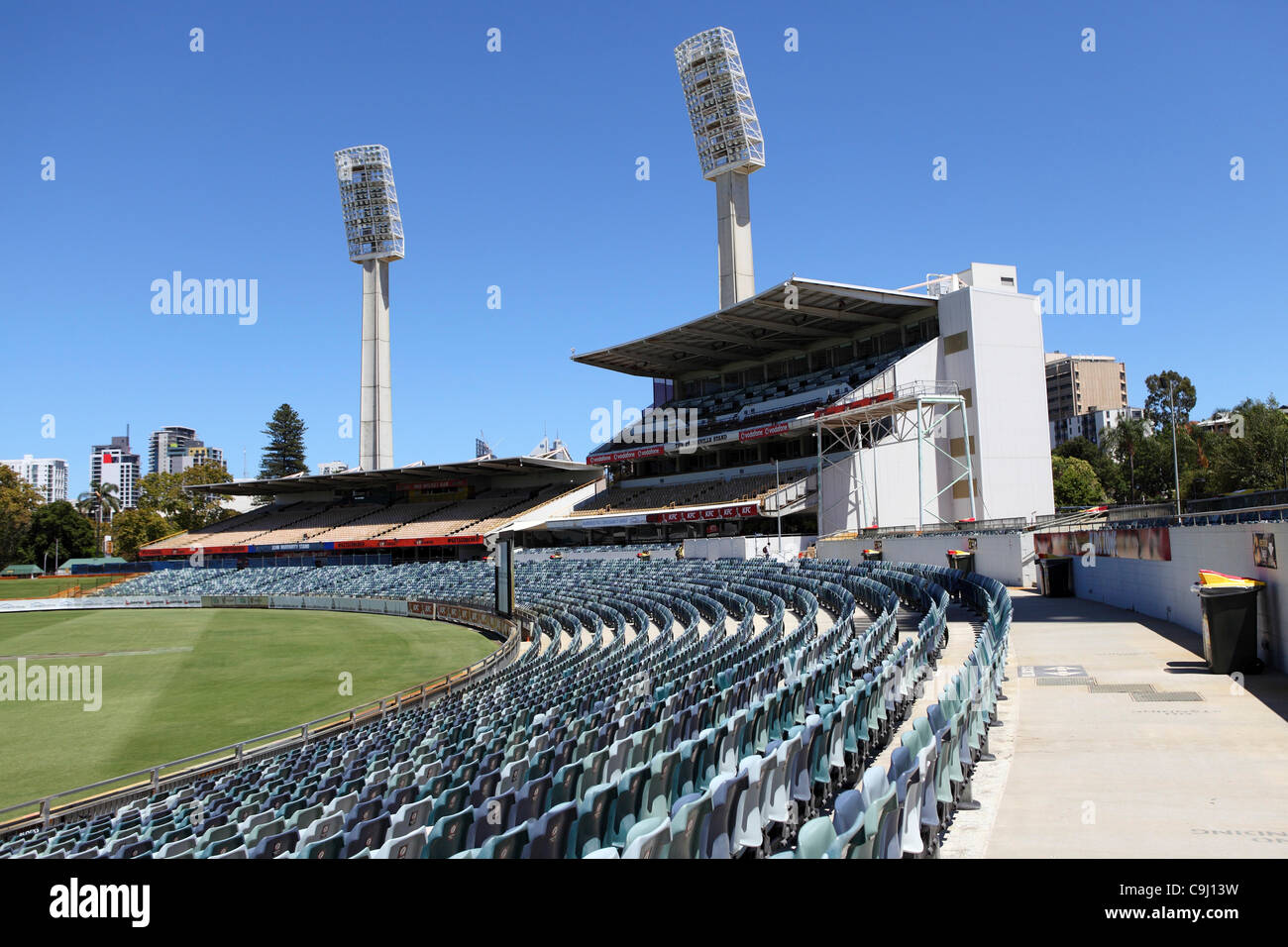 The John Inverarity Stand (left) and Prindiville Stand (right) at the ...