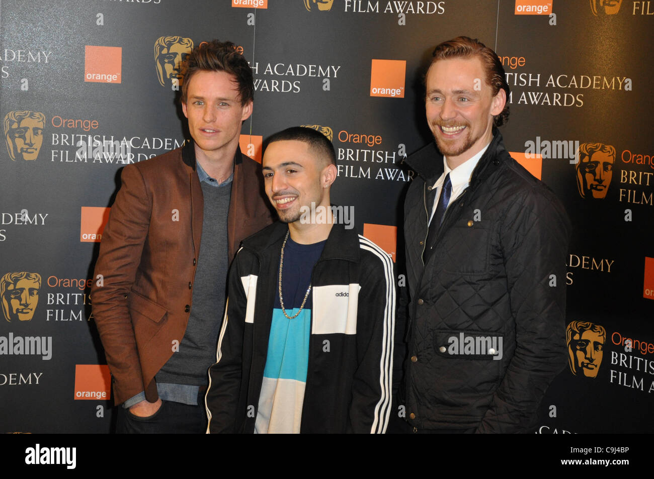 London, United Kingdom 11/01/2012 Eddie Redmayne, Adam Deacon and Tom ...