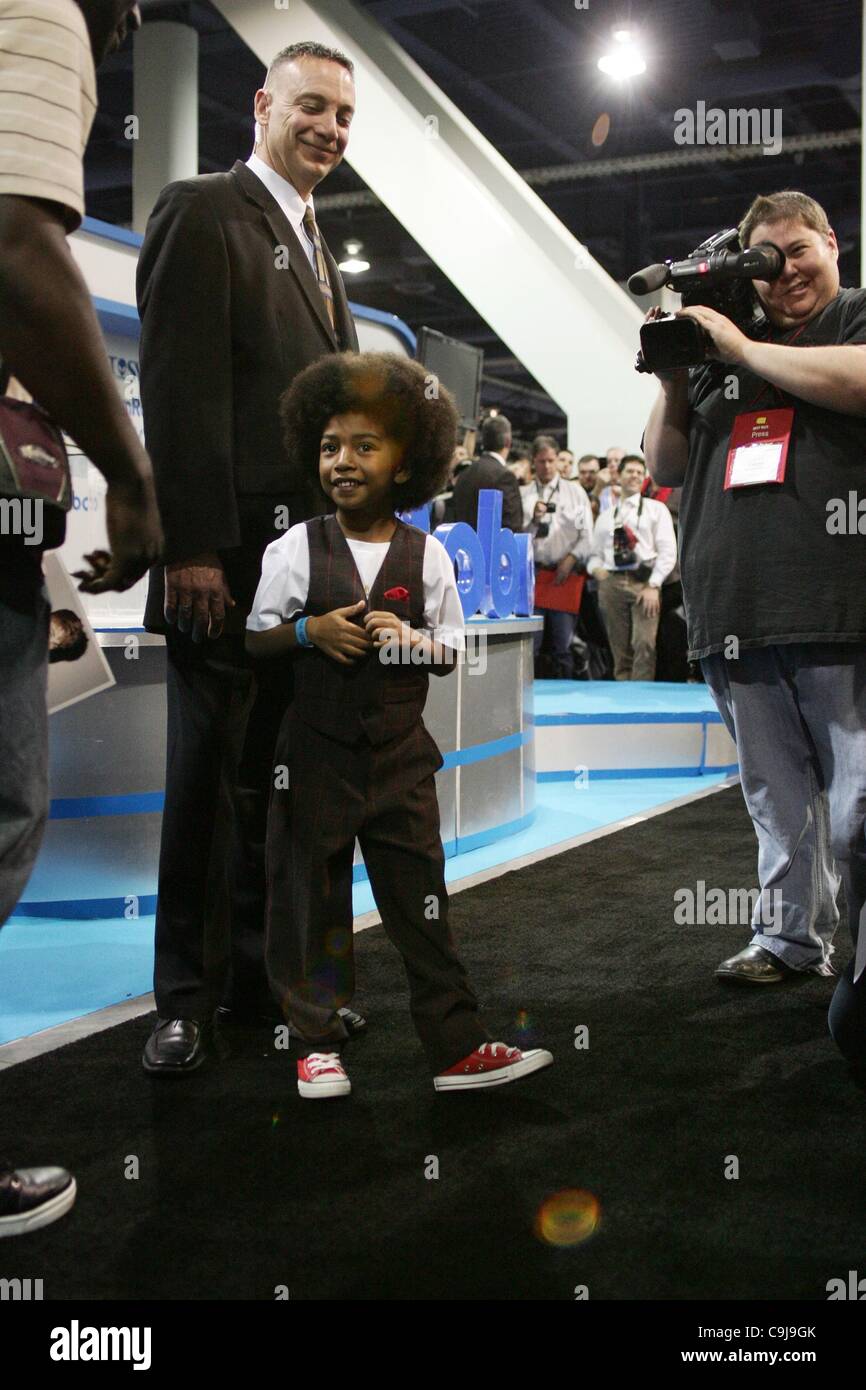 Miles "Baby Boogaloo" Brown at a public appearance for Justin Bieber ...