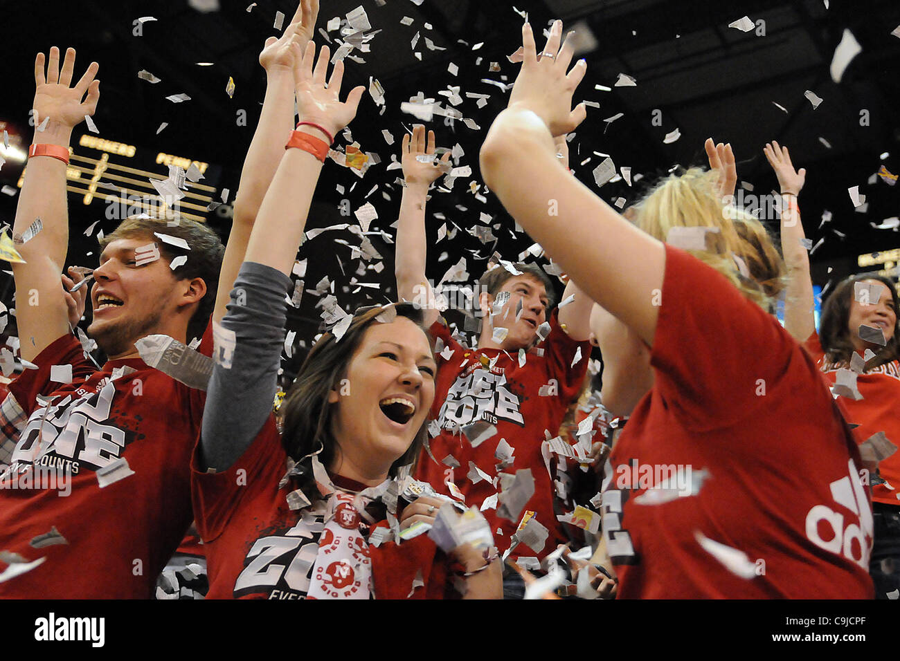 Jan. 11, 2012 - Lincoln, Nebraska, U.S - Nebraska fans celebrate the ...