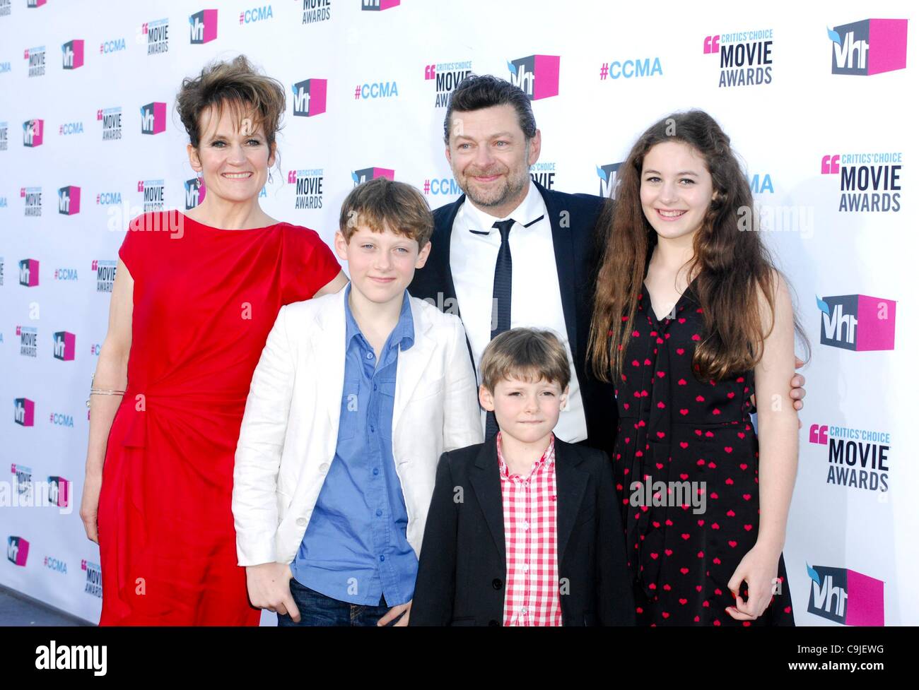 Andy Serkis, family at arrivals for 17th Annual Critics Choice Movie ...