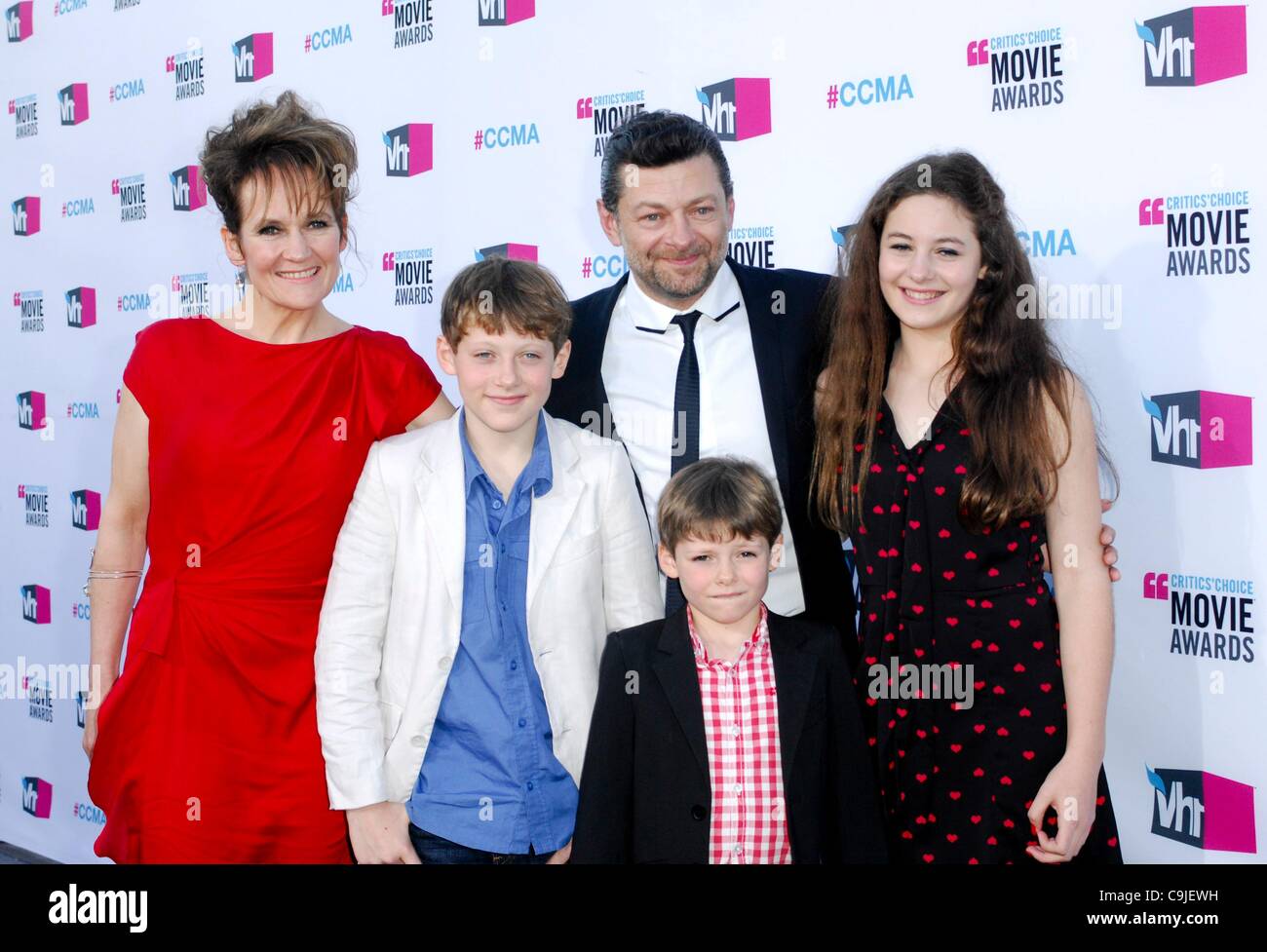 Andy Serkis, family at arrivals for 17th Annual Critics Choice Movie ...