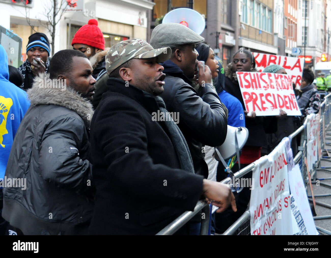 Congolese protesters gather outside the Embassy of The Democratic ...