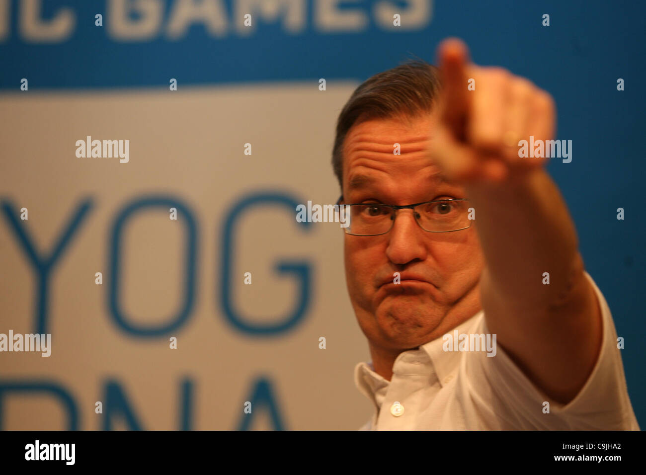 13/01/2012, Innsbruck, Austria. Mark Adams, IOC Communication director ...