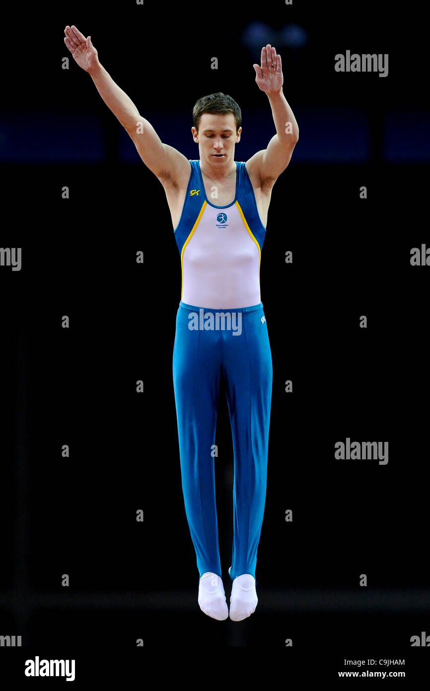 13.1.2012 London, England. Blake Gaudry (AUS) in action during the Men ...