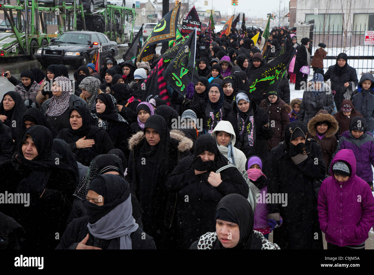 Dearborn, Michigan - Shia Muslims marched through the streets of Stock ...