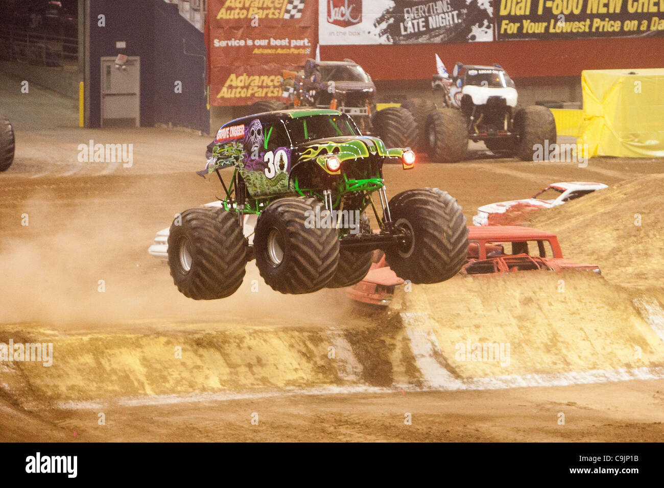April 14, 2011 - Houston, Texas, U.S - Grave Digger Chad Tingler ...