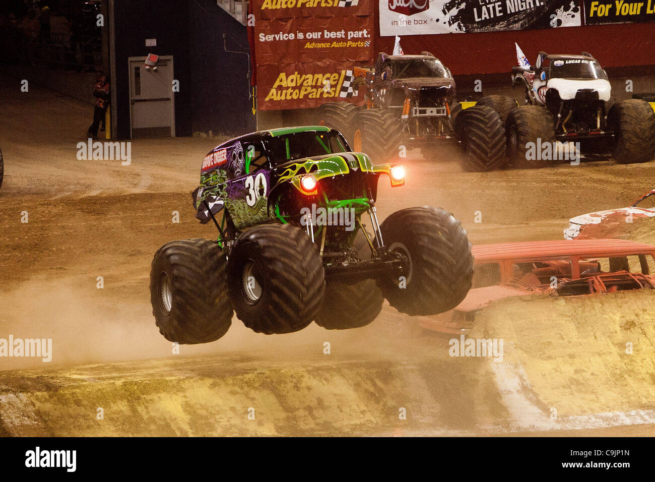 April 14, 2011 - Houston, Texas, U.S - Grave Digger Chad Tingler ...