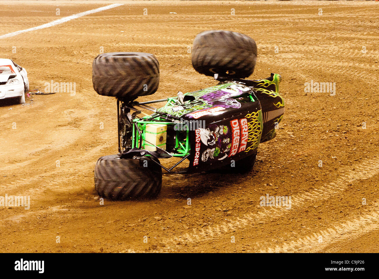 April 14, 2011 - Houston, Texas, U.S - Grave Digger Chad Tingler ...