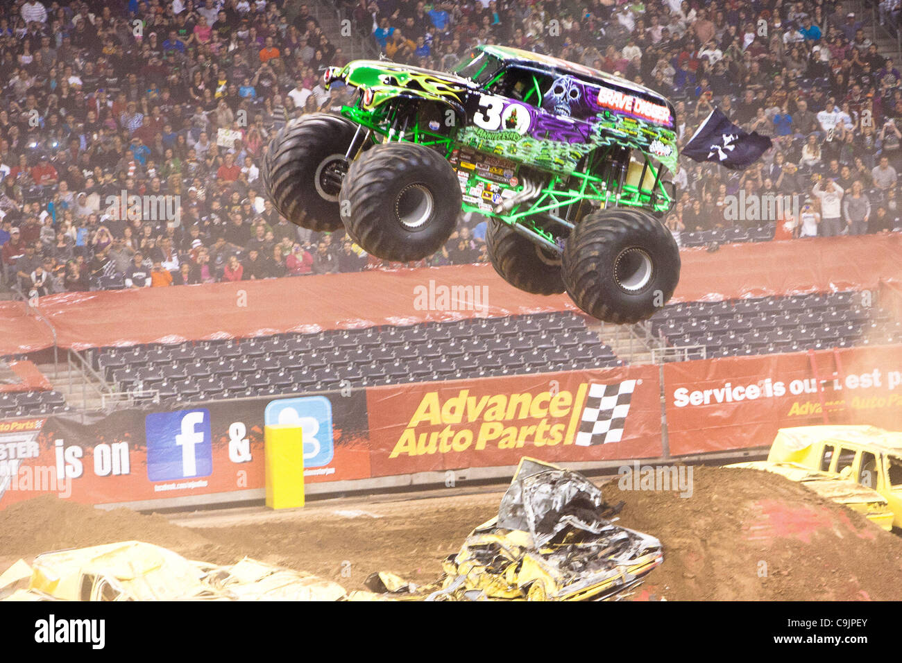 April 14, 2011 - Houston, Texas, U.S - Grave Digger Chad Tingler ...