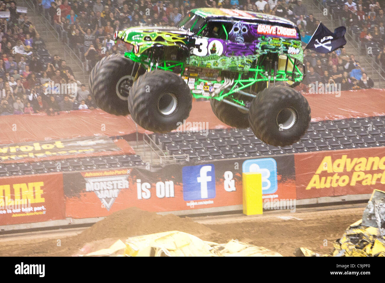 April 14, 2011 - Houston, Texas, U.S - Grave Digger Chad Tingler ...