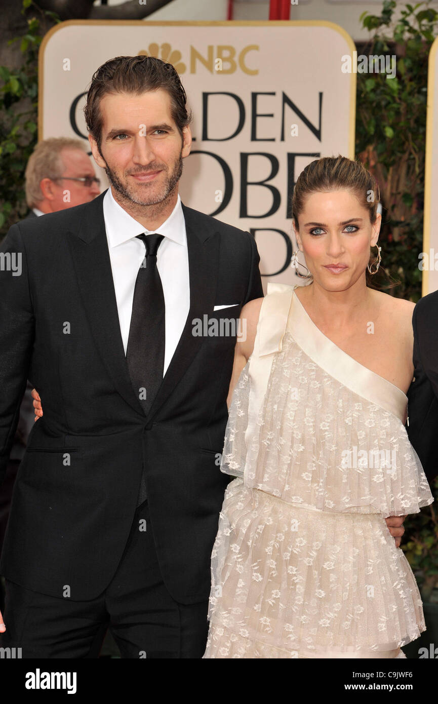 Jan. 15, 2012 - Los Angeles, California, U.S. - AMANDA PEET and DAVID ...
