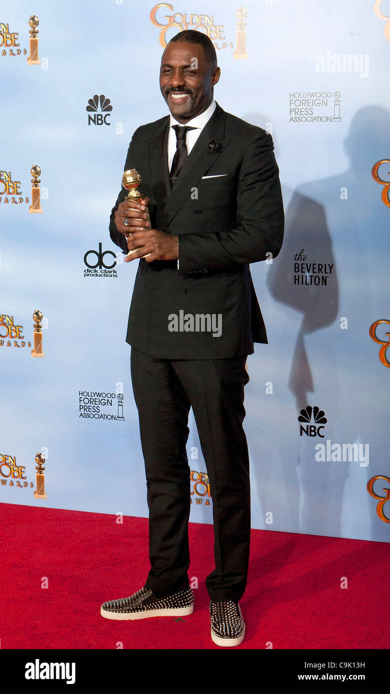 Actor Idris Elba poses in the press room with the Best Performance by ...