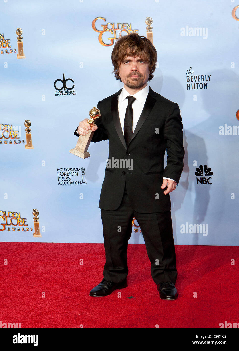 Actor Peter Dinklage poses in the press room with the Best Performance ...
