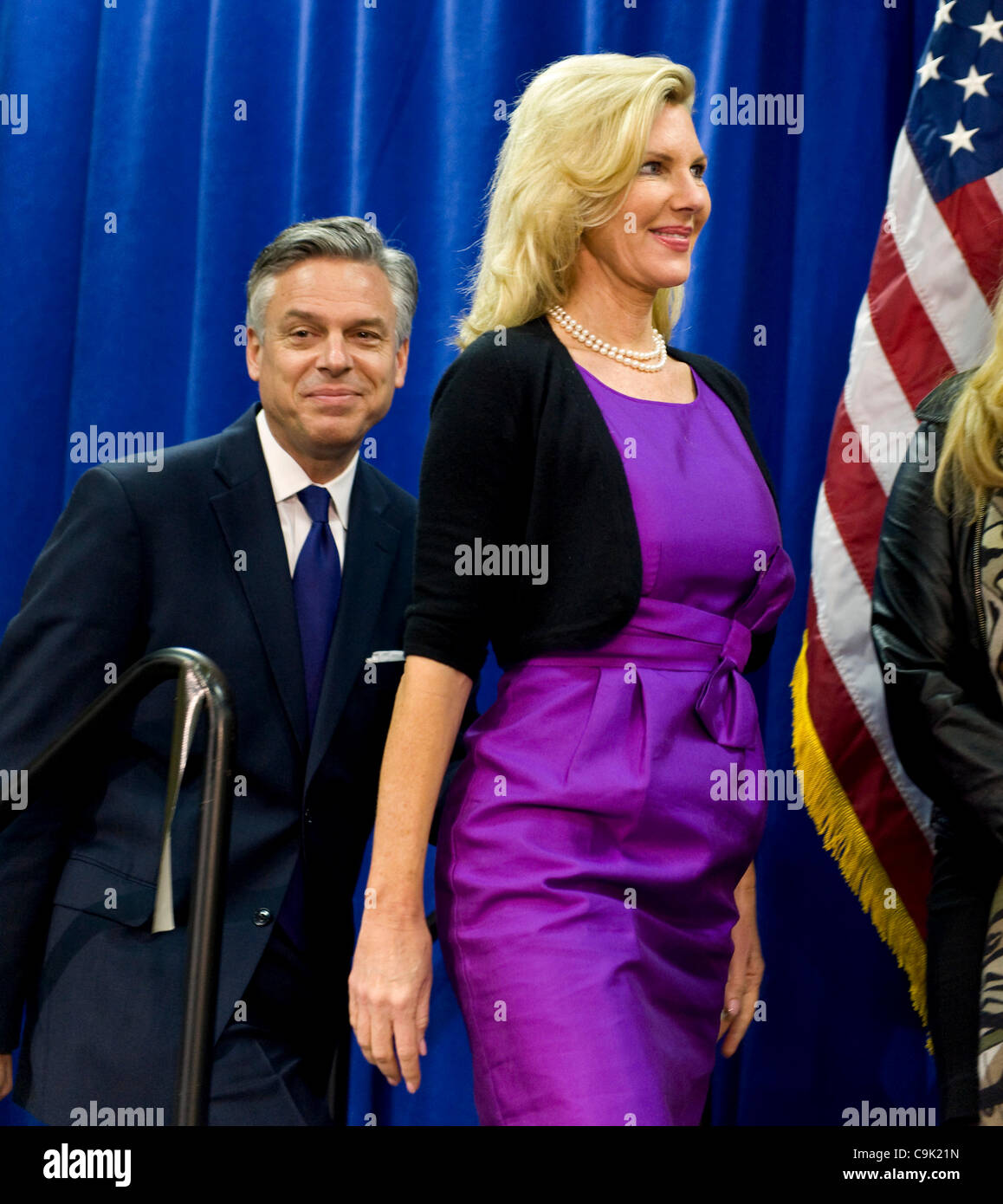 Jan. 16, 2012 - Myrtle Beach, SC, USA - Jon Huntsman and his wife Mary ...
