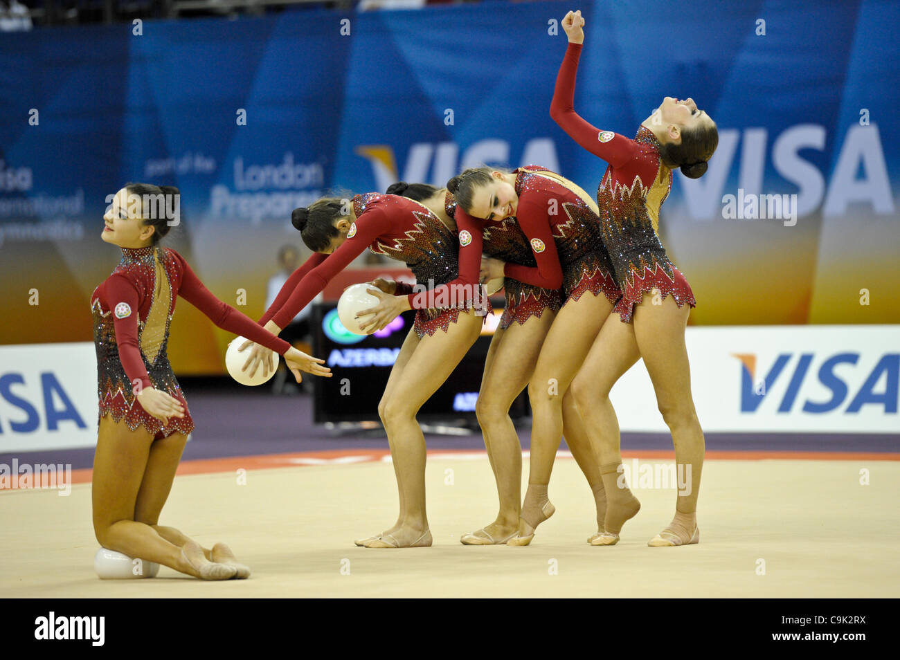 Olympic Test Event Gymnastics. O2 Arena London England. 16.1.12 ...