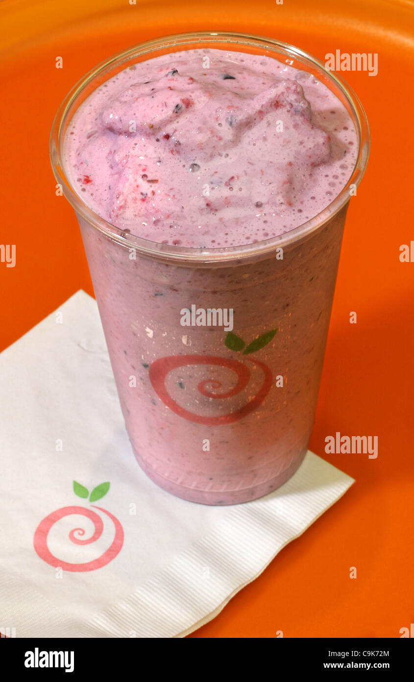 A file photo of the Pinkberry brand frozen dessert with mixed fruits is ...