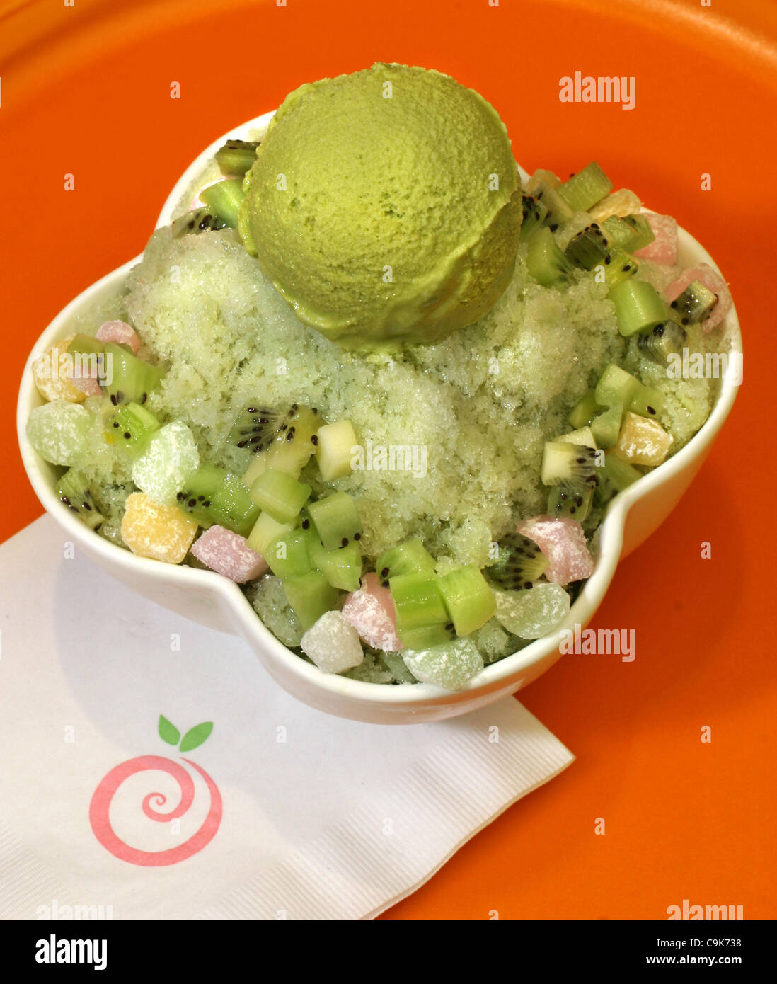 A file photo of the Pinkberry brand frozen dessert with mixed fruits is ...