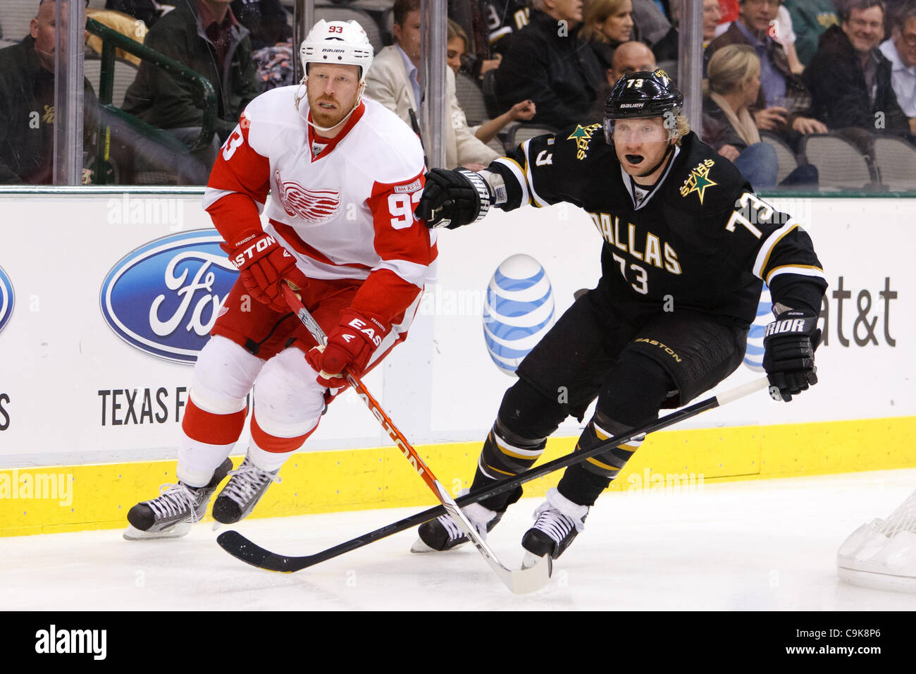 Jan. 17, 2012 - Dallas, Texas, US - Detroit Red Wings Forward Johan ...