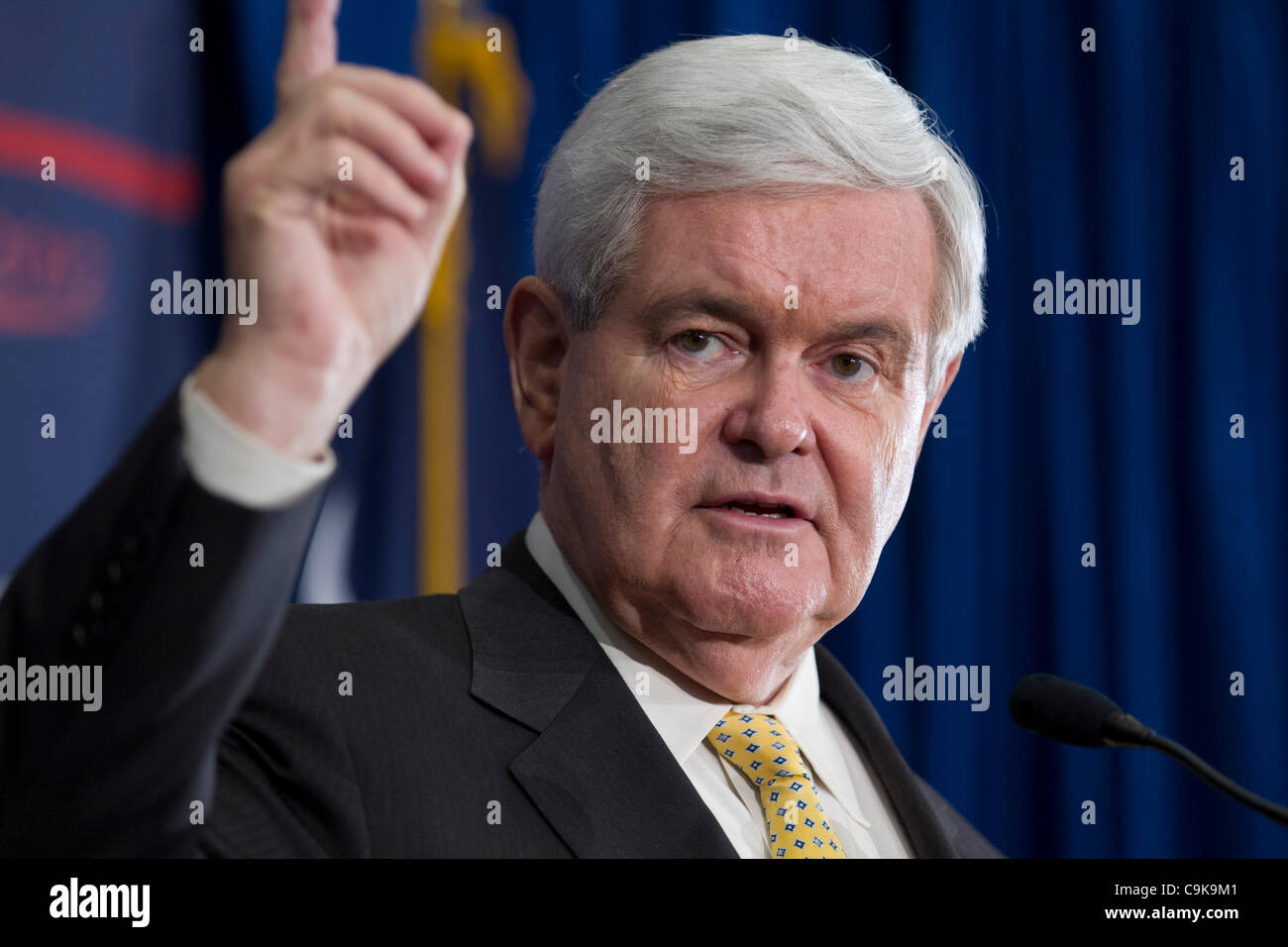 Republican presidential nominee candidate Newt Gingrich at a campaign ...