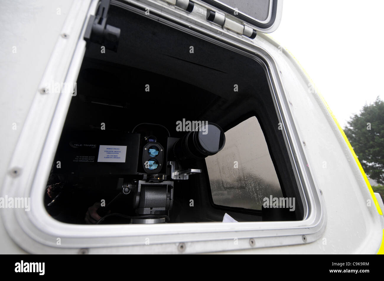 Speed camera, police mobile speed camera, UK Stock Photo - Alamy